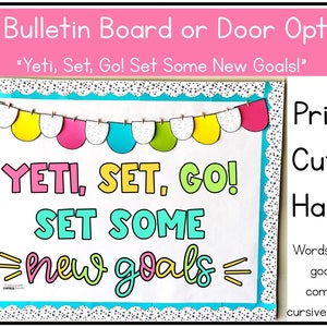 Back to School Bulletin Board | Yeti New Year Bulletin Board WITH ...