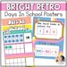 Number Posters Bright Retro Classroom Decor Classroom Printable Posters ...
