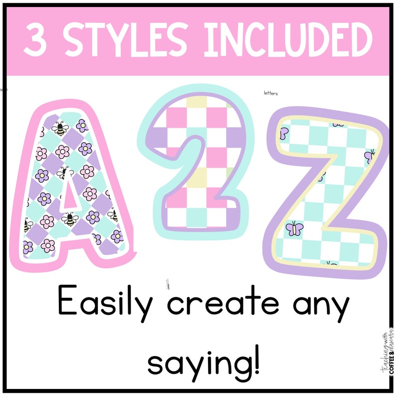 Pastel Spring Bulletin Board Letters | Classroom Decor (PDF) - Etsy
