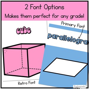 2d and 3d Shape Posters Retro Bright Rainbow | Groovy Retro Classroom ...