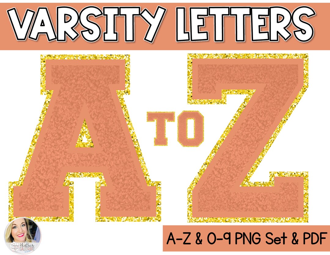 Varsity Letters Pngs | Burnt Orange | Varsity Letter PNG Alphabet ...