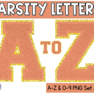 Varsity Letters Pngs | Burnt Orange | Varsity Letter PNG Alphabet ...