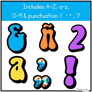 Printable Bulletin Board Letters | Retro Rainbow Classroom Decor ...