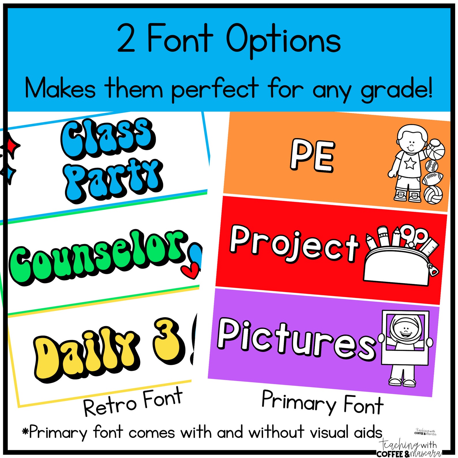 Rainbow Classroom Daily Visual Schedule Cards Editable | Primary ...