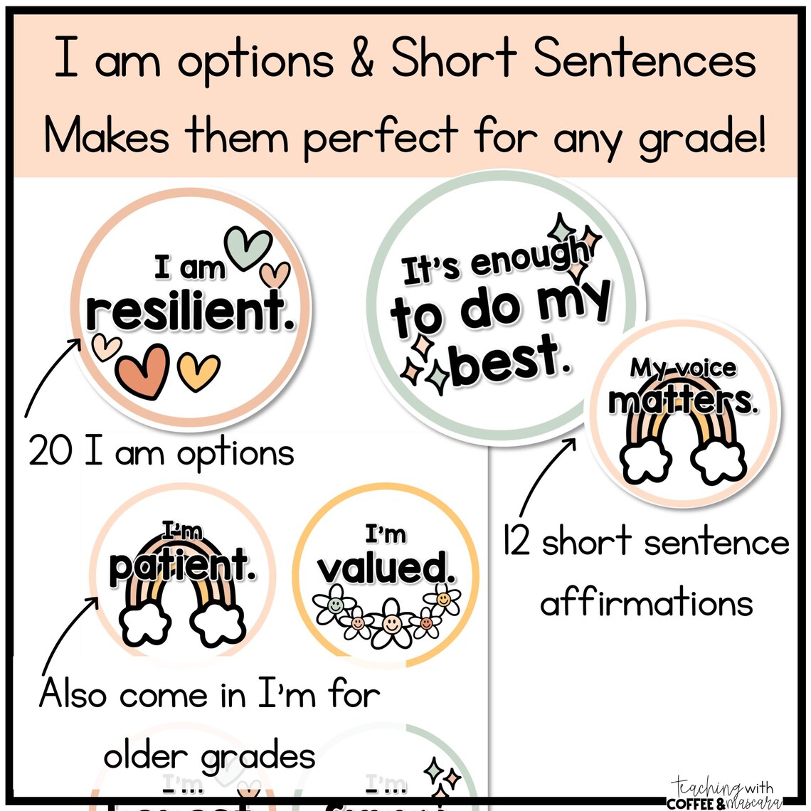 Affirmation Station Boho Rainbow Positive Affirmations - Etsy