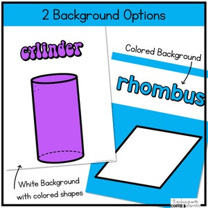 2d and 3d Shape Posters Retro Primary Rainbow | Groovy Retro Classroom ...