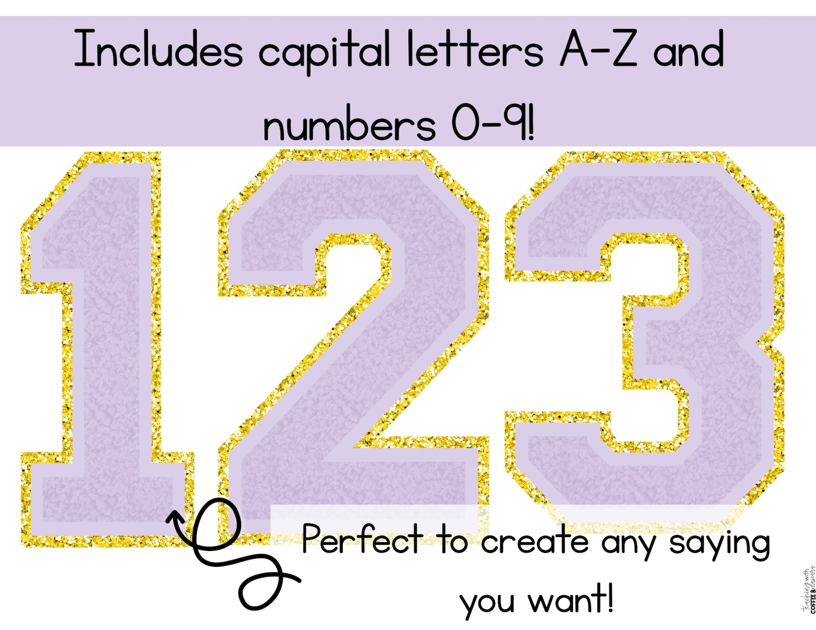 Varsity Letters Light Purple Varsity Letter PNG Alphabet - Etsy