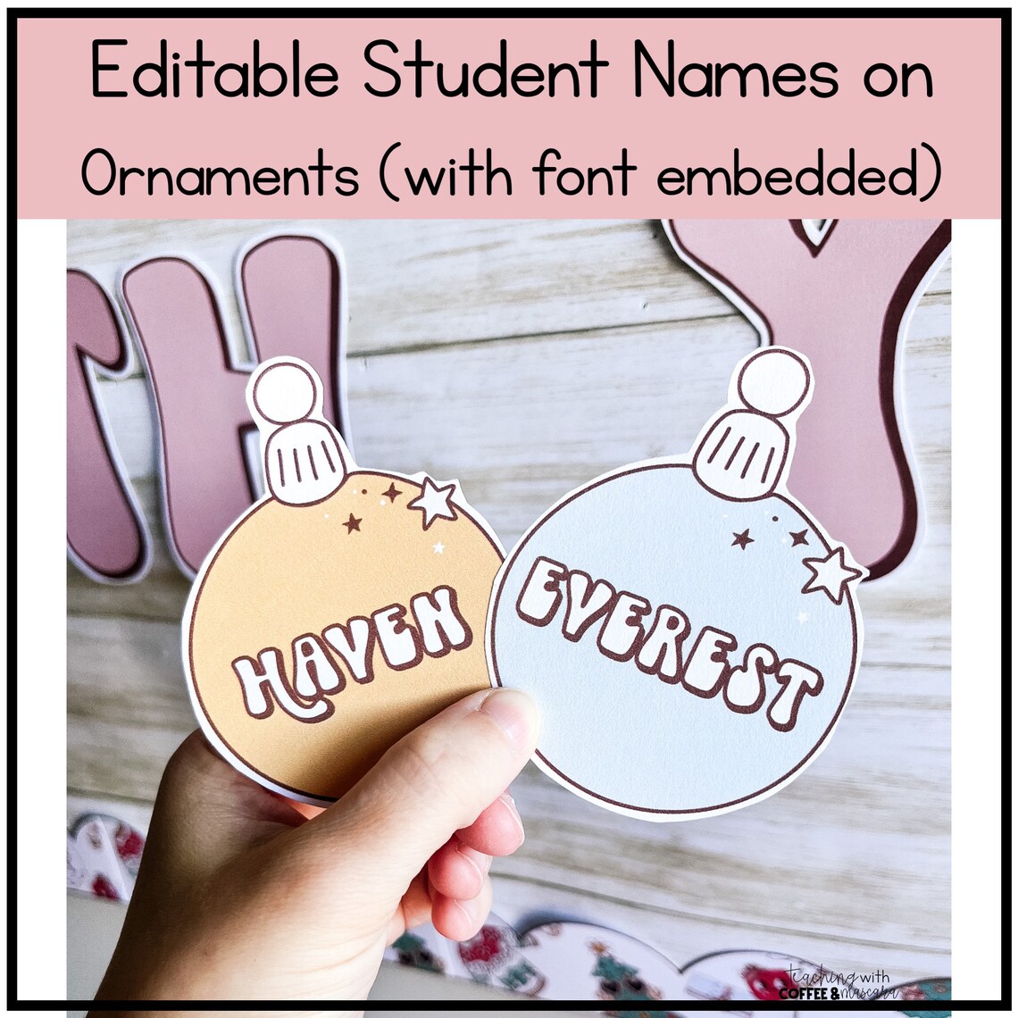 Retro Christmas Bulletin Board or Door Kit Boho Groovy - Etsy