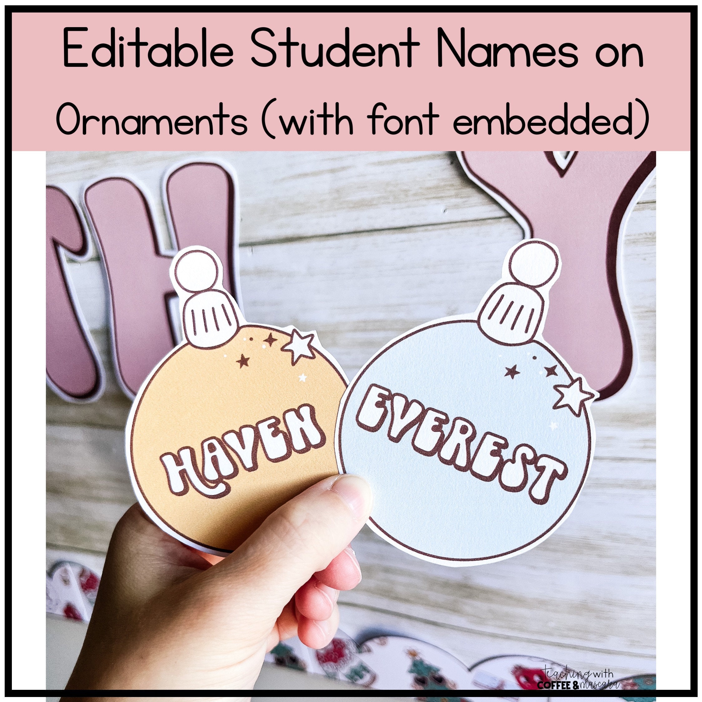 Retro Christmas Bulletin Board or Door Kit Boho Groovy - Etsy