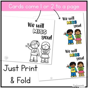 We Will Miss You Cards - Goodbye Card - Miss You Card - Well Wishes and ...