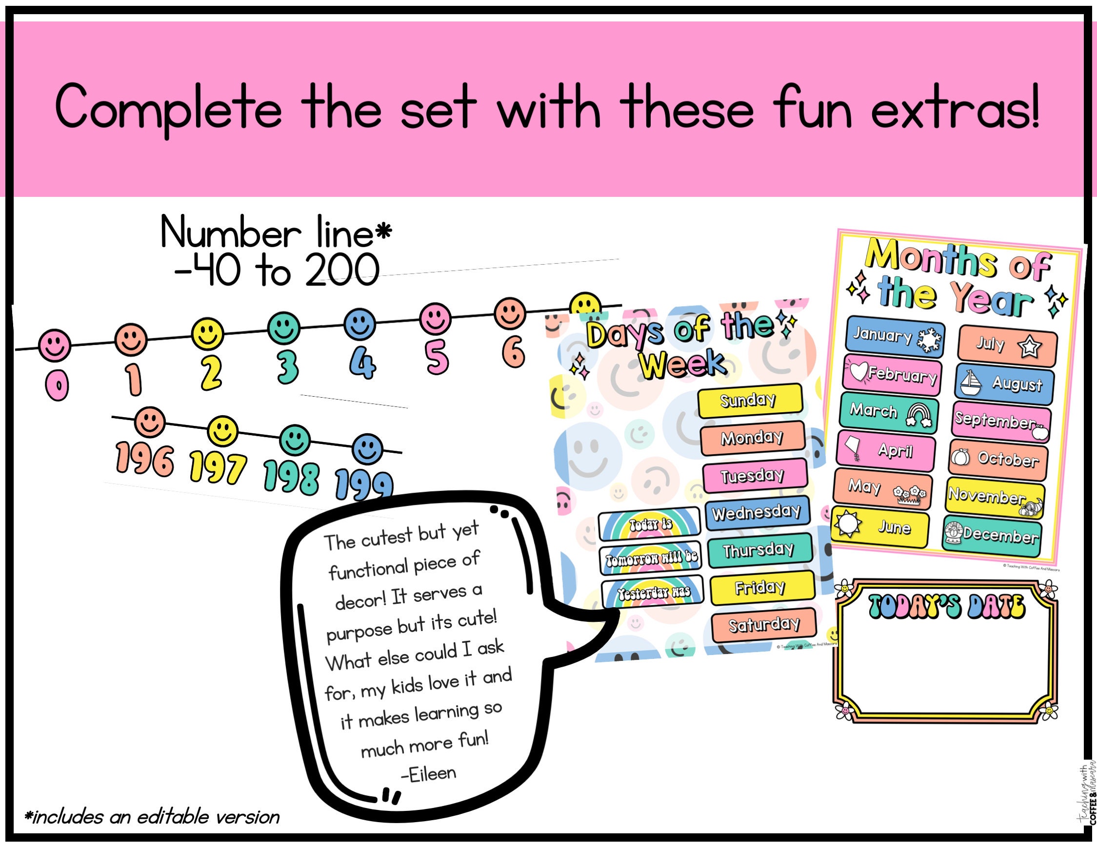 Math Posters Bundle | Retro Rainbow Classroom Decor | Shape Posters ...