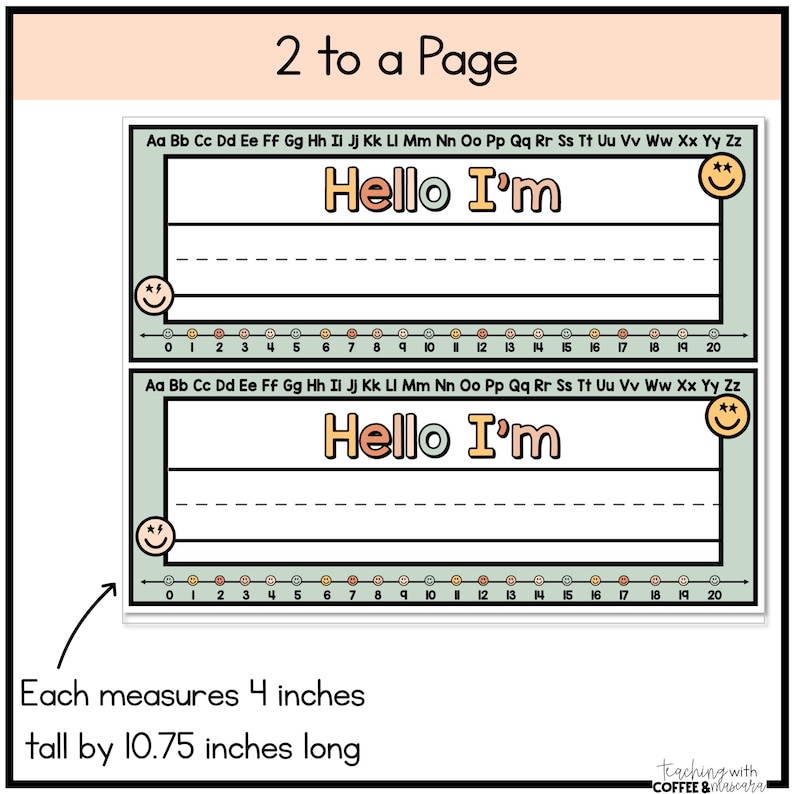 Desk Name Tags Boho Retro | Editable Name Plates | Boho Classroom Decor ...