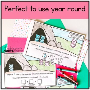Kindergarten Addition to 10 Word Problems, Beginning Reader Printable ...