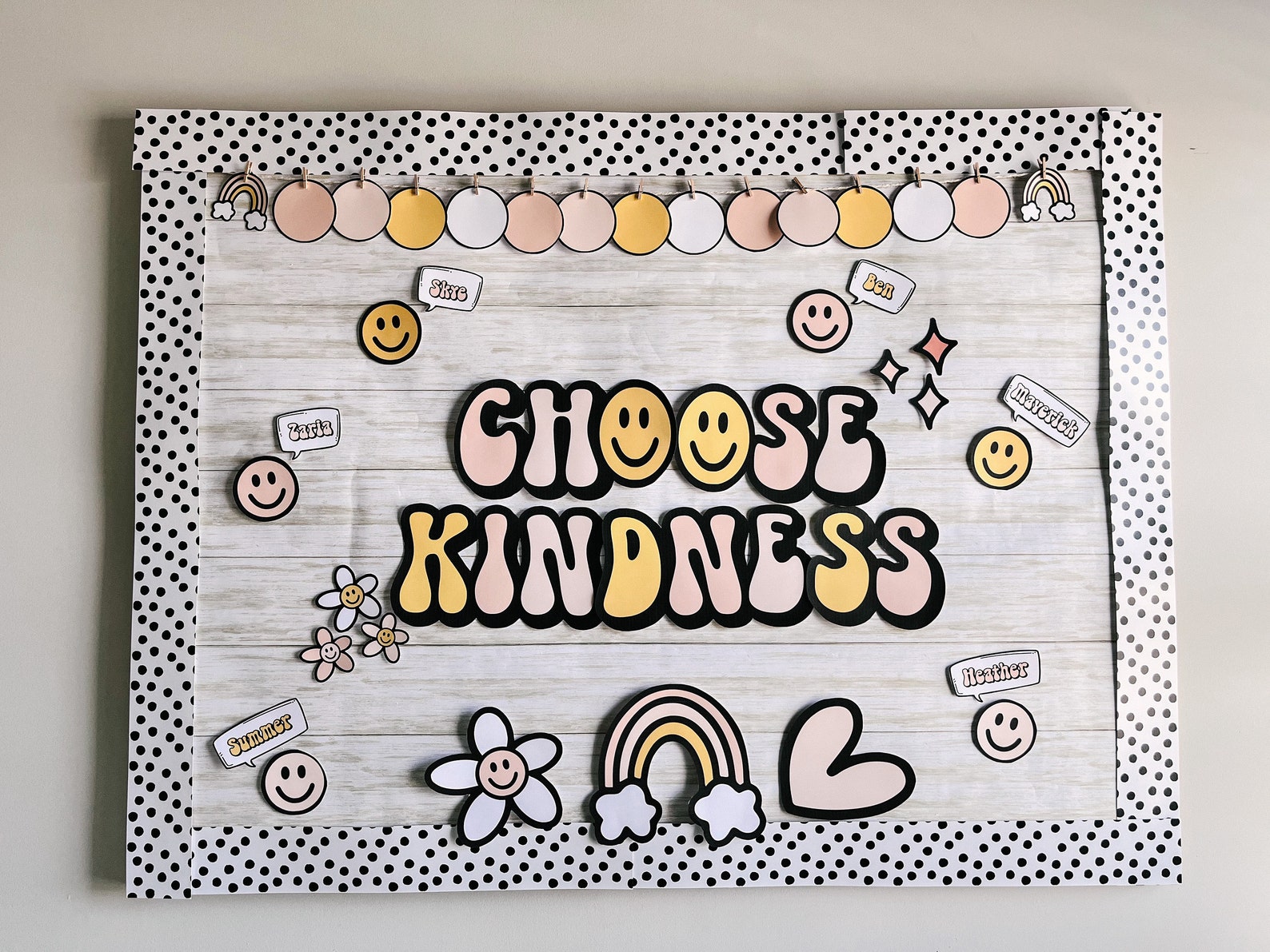 Kindness Bulletin Board Boho Classroom Decor Choose Kindness Bulletin ...