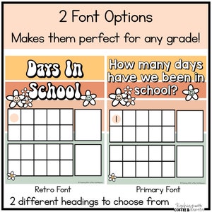 Boho Days in School Set | Days in School Ten Frames | Math Wall ...