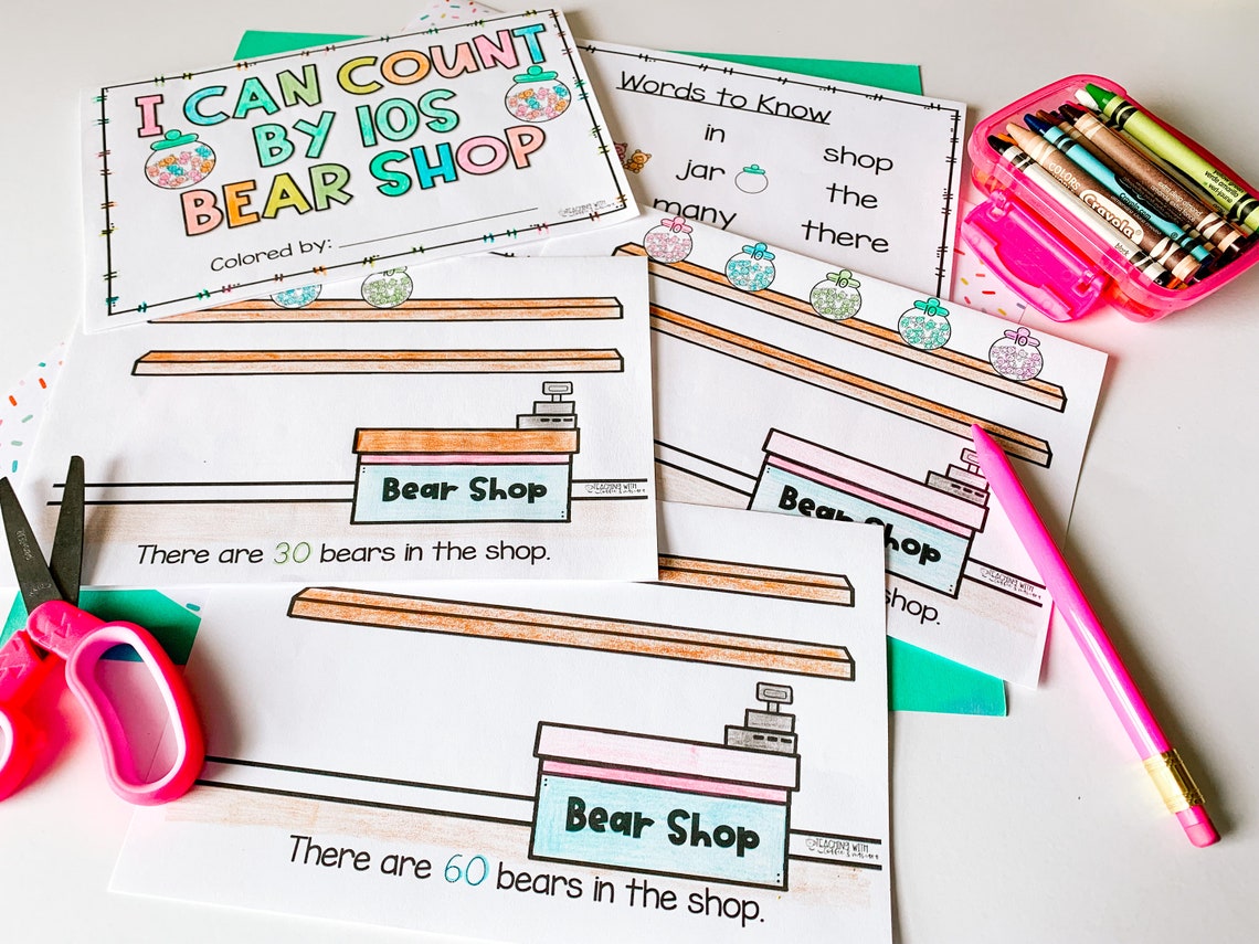 Counting on in 10s Counting Bears Emergent Reader - Etsy