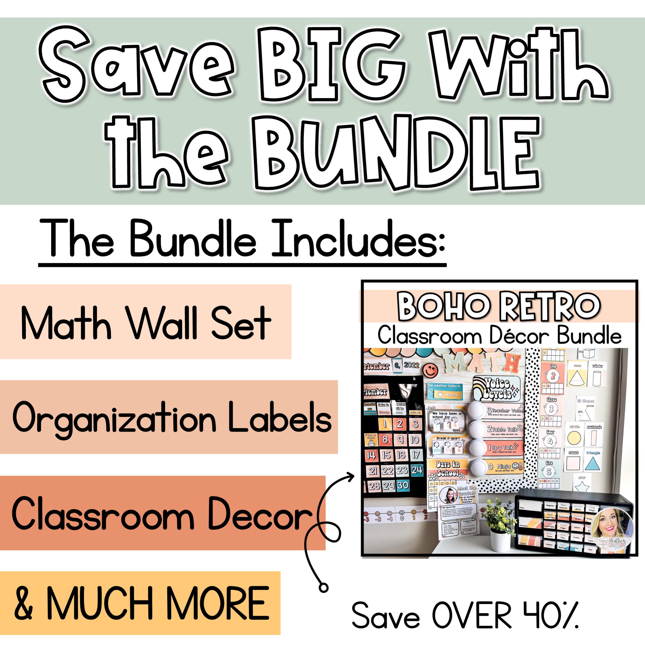 Boho Classroom Calendar Bulletin Board Set Pocket Chart - Etsy