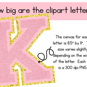 Varsity Letters | Light Pink | Varsity Letter PNG Alphabet | Bulletin ...