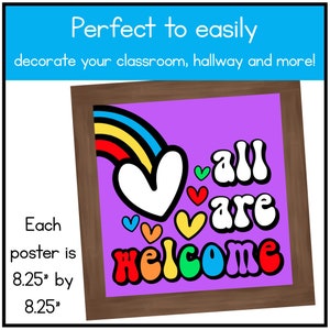 Rainbow Retro Classroom Decor | Classroom Printable Posters | Bright ...