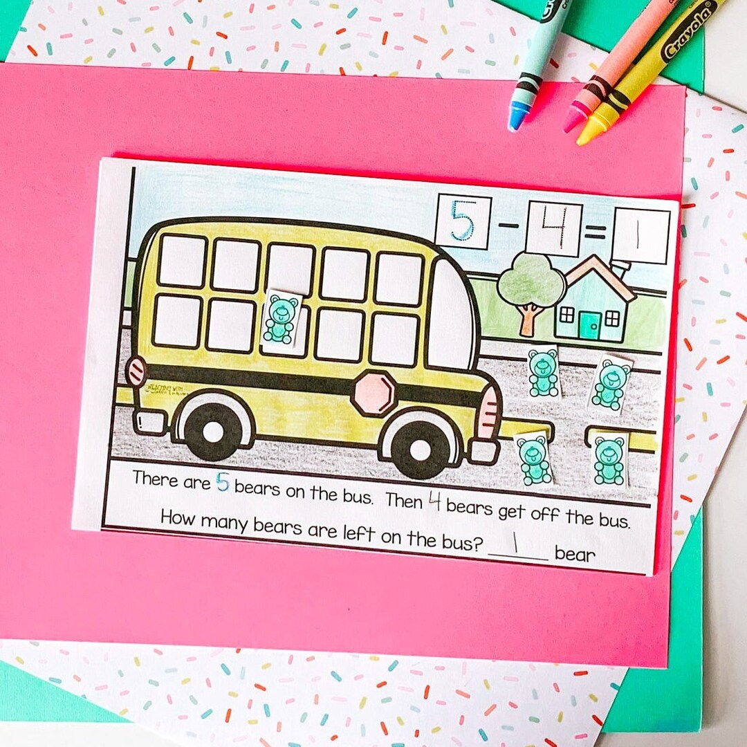 Subtraction Word Problems for Kindergarten Beginning Reader Printable ...
