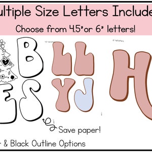 Retro Christmas Bulletin Board or Door Kit | Boho Groovy Classroom ...