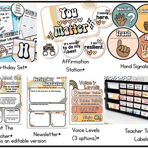 Retro Boho Classroom Decor Bundle - Etsy