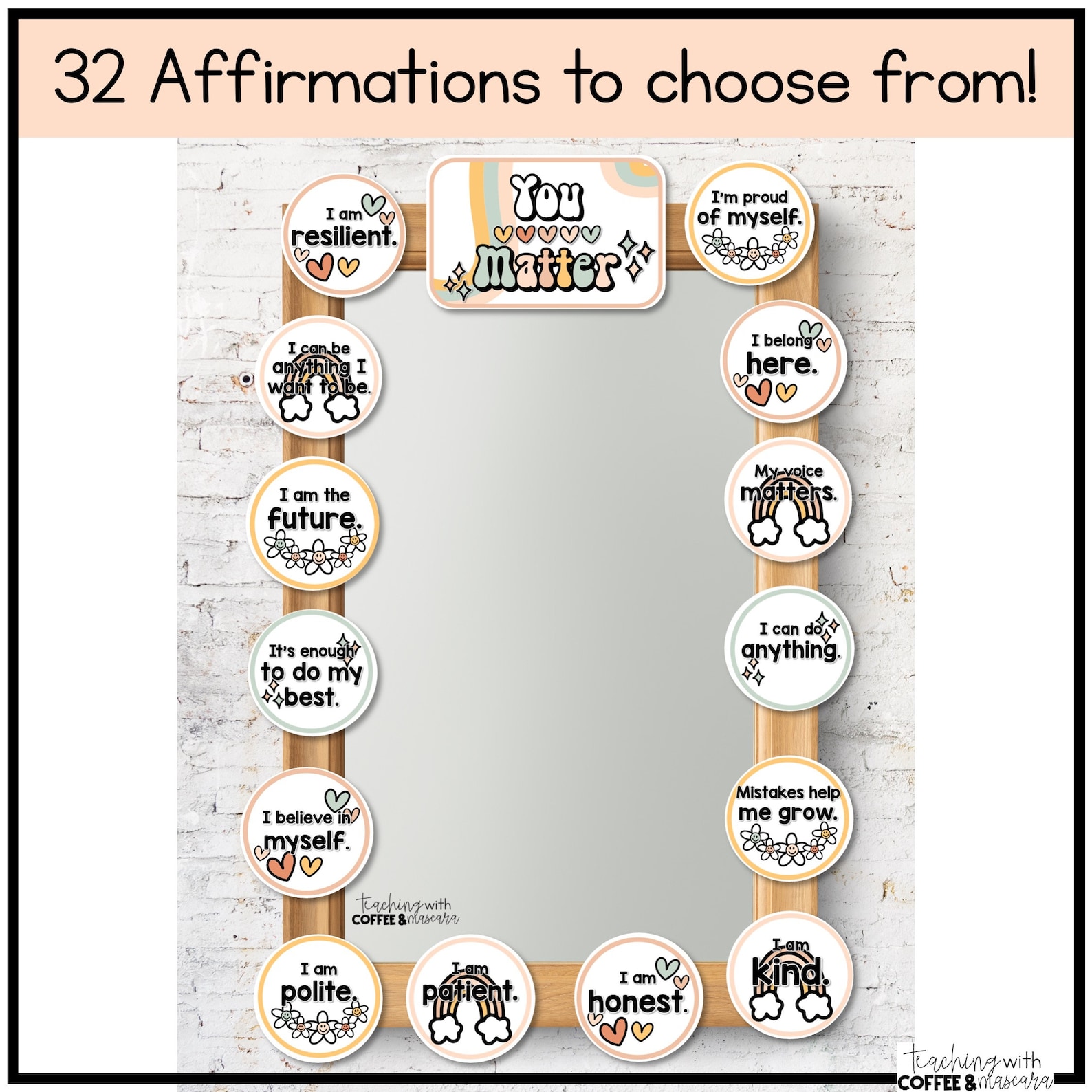 Affirmation Station Boho Rainbow Positive Affirmations - Etsy