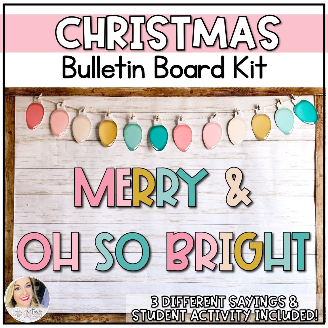 Christmas Bulletin Board or Door Kit Merry & Oh so Bright - Etsy