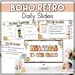 Retro Daily Slides Templates | Retro Theme | Happy Face Boho Classroom ...