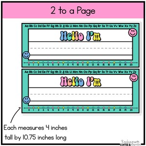 Desk Name Tags Bright Retro | Editable Name Plates | Rainbow Classroom ...