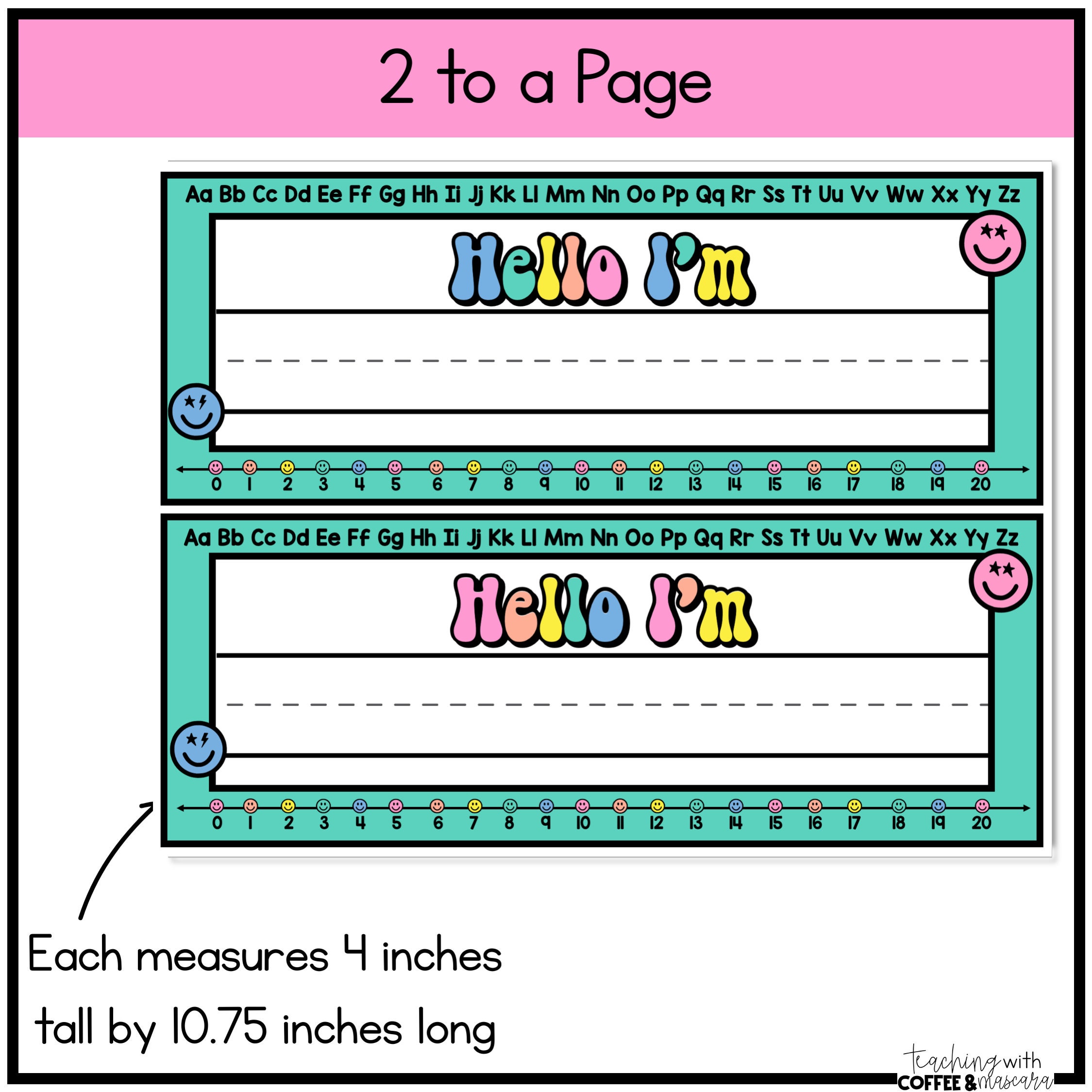 Desk Name Tags Bright Retro | Editable Name Plates | Rainbow Classroom ...