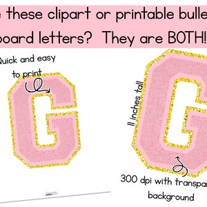 Varsity Letters | Light Pink | Varsity Letter PNG Alphabet | Bulletin ...