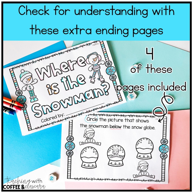 Winter Positional Words Printable Activities - Etsy