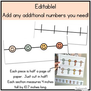Boho Number Line | Math Wall | Homeschool Decor | Happy Face Retro ...