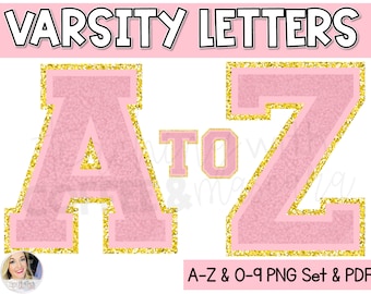 Varsity Letters | Sy Blue | Varsity Letter PNG Alphabet | Bulletin ...