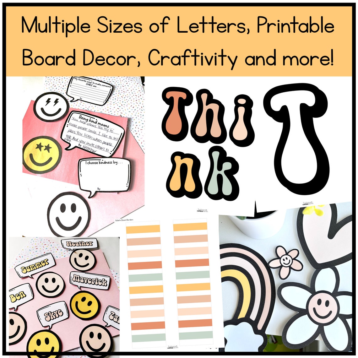 Kindness Bulletin Board Boho Classroom Decor Choose - Etsy