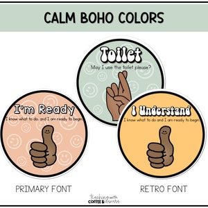 Hand Signal Posters | Boho Classroom Decor | Classroom Printable ...