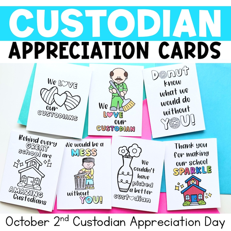 Custodian Appreciation Card - Etsy