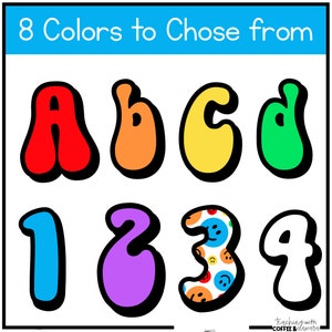 Printable Bulletin Board Letters | Retro Rainbow Classroom Decor ...