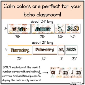 Boho Flip Chart Calendar Set | Daily Flip Calendar Cards | Homeschool ...