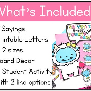 Back to School Bulletin Board | Yeti New Year Bulletin Board WITH ...