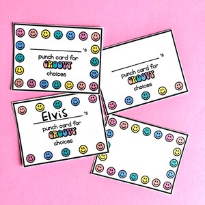 Punch Cards for Kids | Happy Face Punch Cards | Printable Punch Cards ...