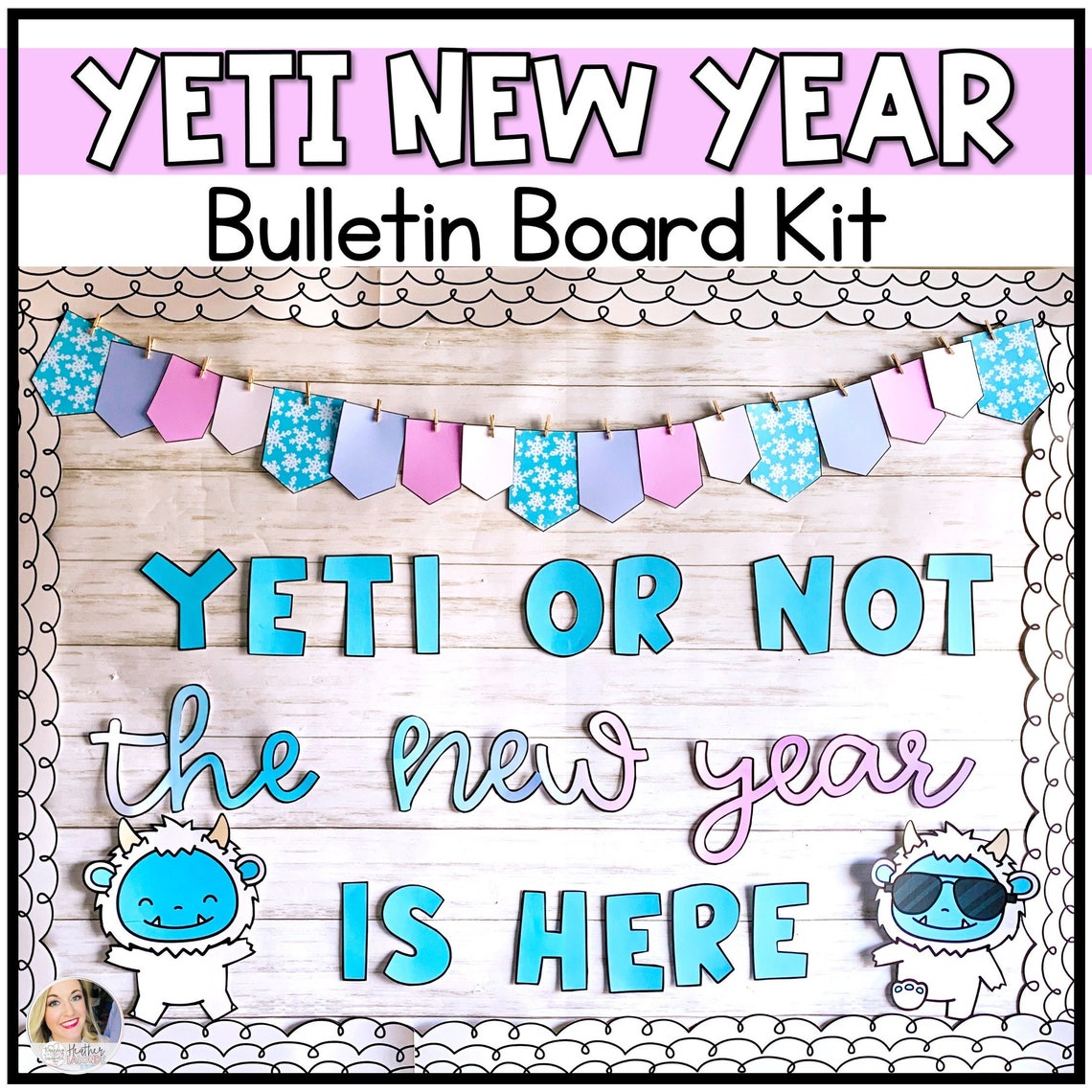 January Bulletin Board Yeti New Years Bulletin Board Kit - Etsy