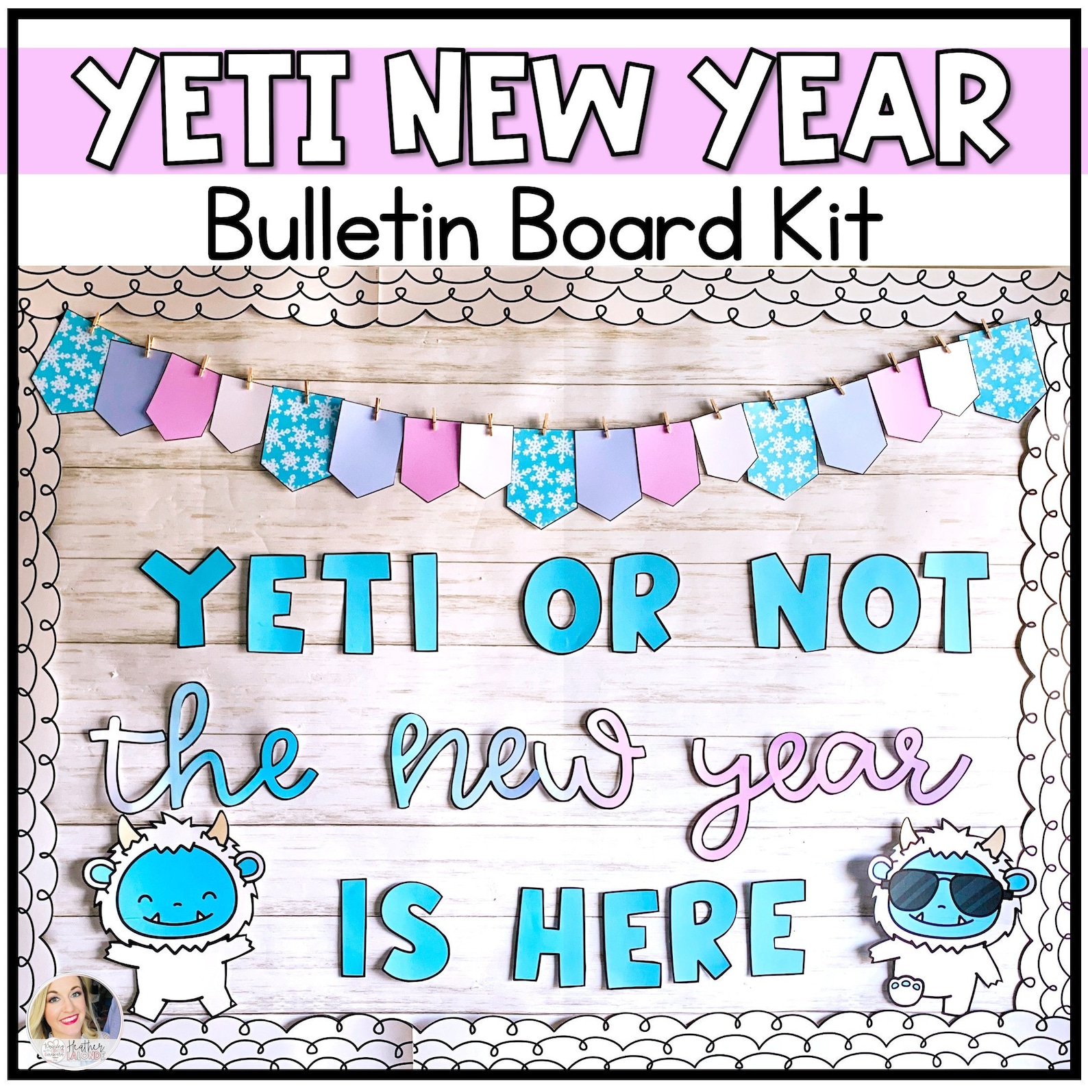 January Bulletin Board Yeti New Years Bulletin Board Kit - Etsy