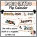 Boho Flip Chart Calendar Set | Daily Flip Calendar Cards | Homeschool ...
