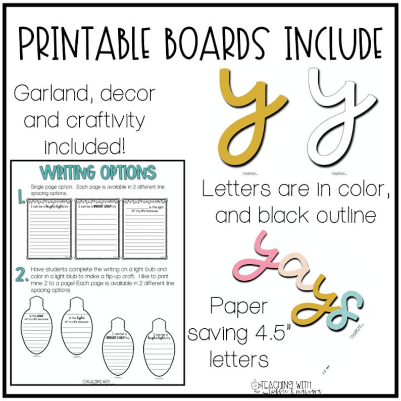 Christmas Bulletin Board or Door Kit Merry & Oh so Bright - Etsy