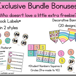 Math Posters Bundle | Retro Rainbow Classroom Decor | Shape Posters ...