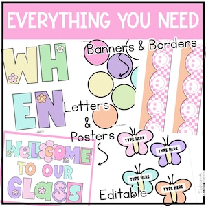 Spring Door Decorations | Pastel Classroom Decor | Spring Classroom ...