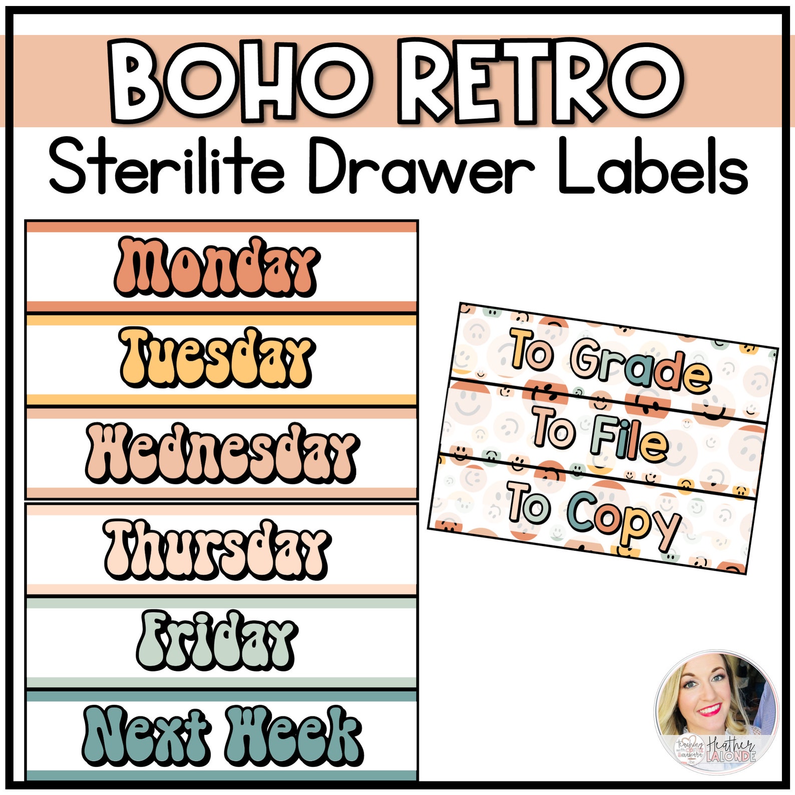 Sterilite 3 Drawer Labels Editable Drawer Labels Retro - Etsy