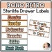 Sterilite 3 Drawer Labels | Editable Drawer Labels | Retro Boho ...